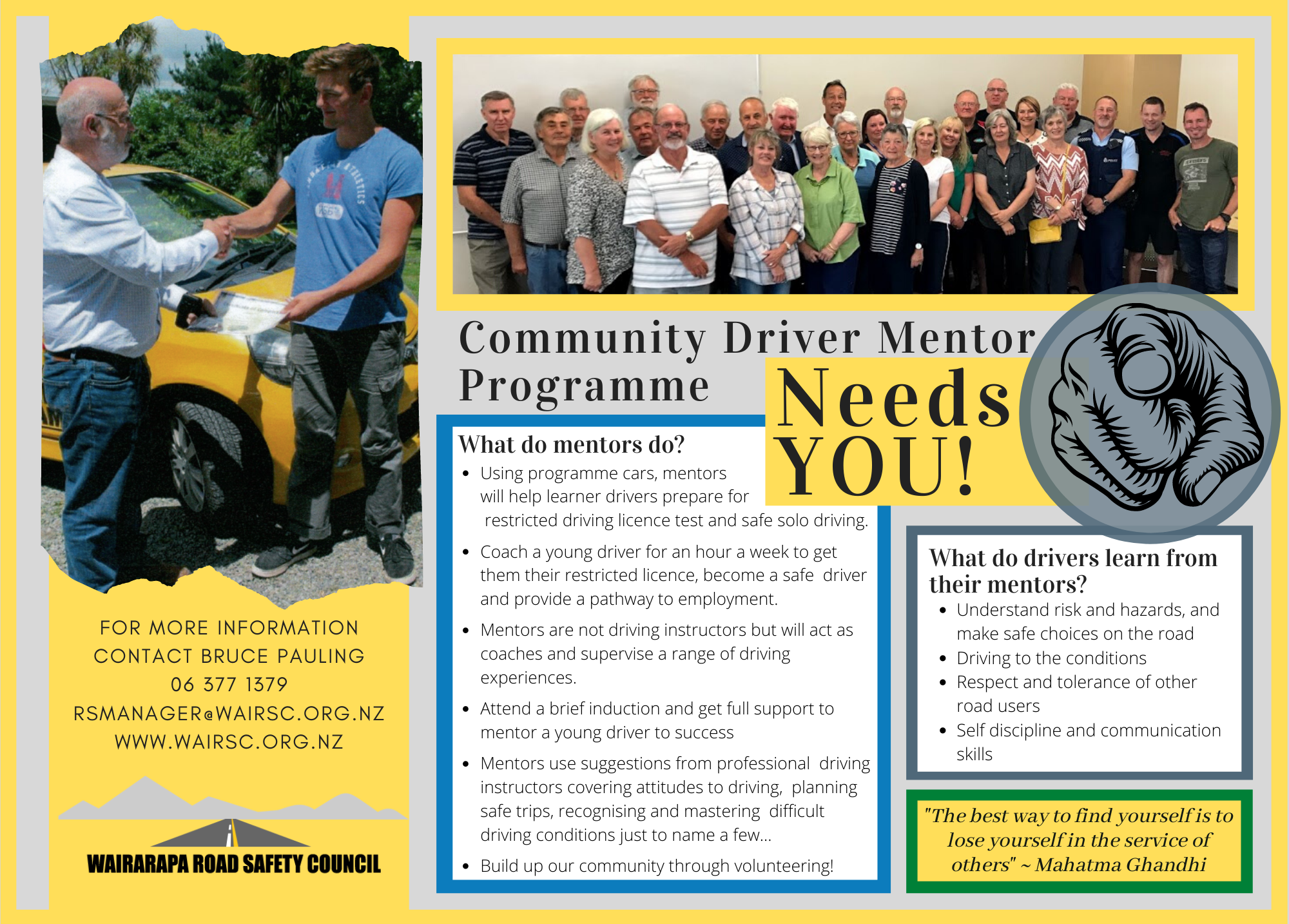 Community Driver Mentor Programme Needs You - Wairarapa